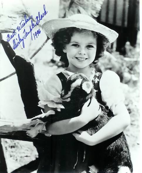 SHIRLEY TEMPLE autograph- (Black)- Classic photo B/W #5 - Sign Of The Times