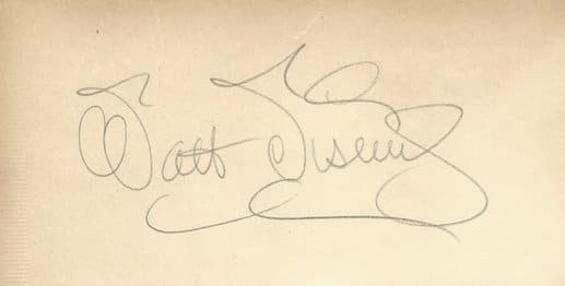 WALT DISNEY Autographed page- RARE & PERFECT! - Sign Of The Times